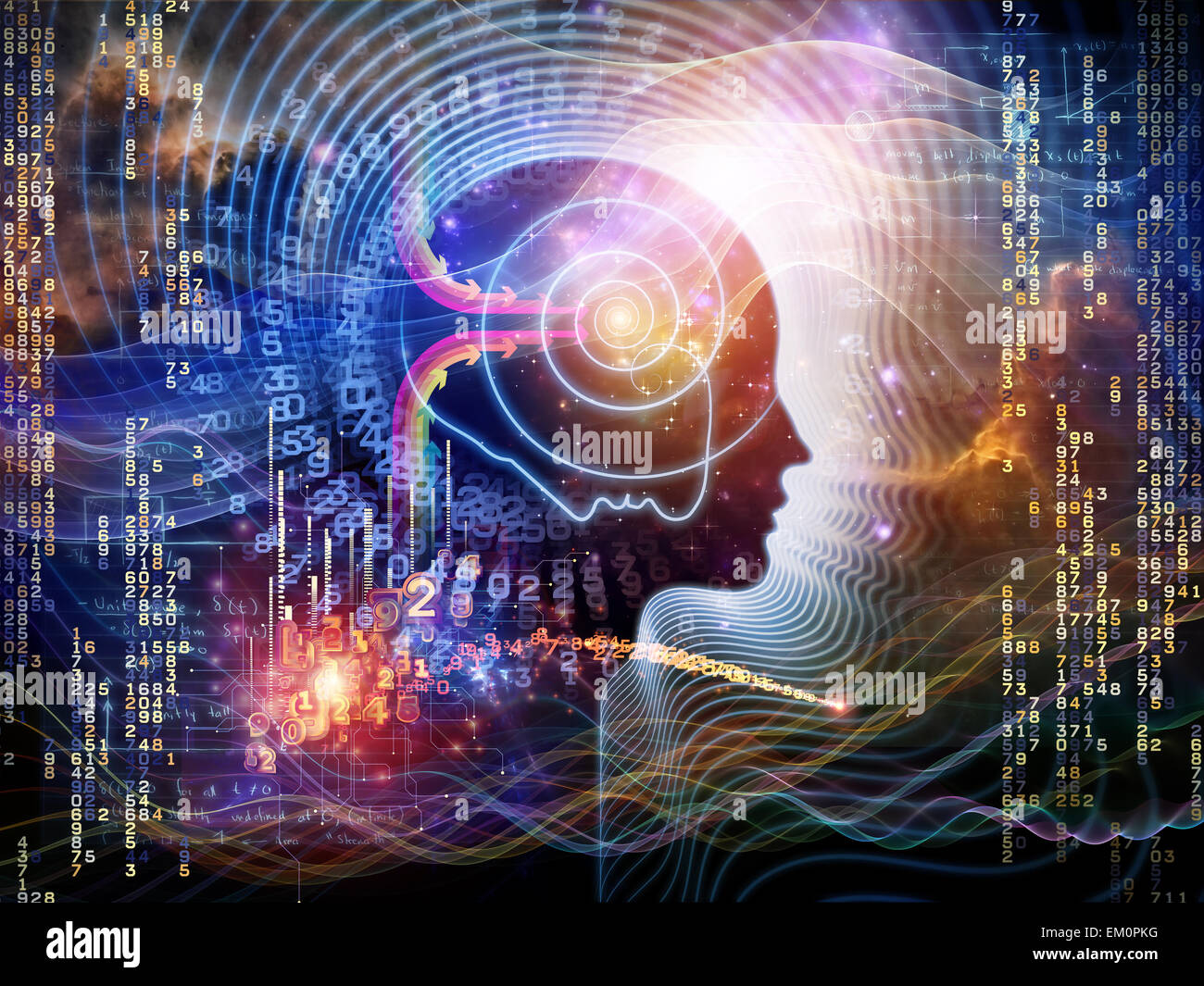 Lights of Human Mind Stock Photo - Alamy