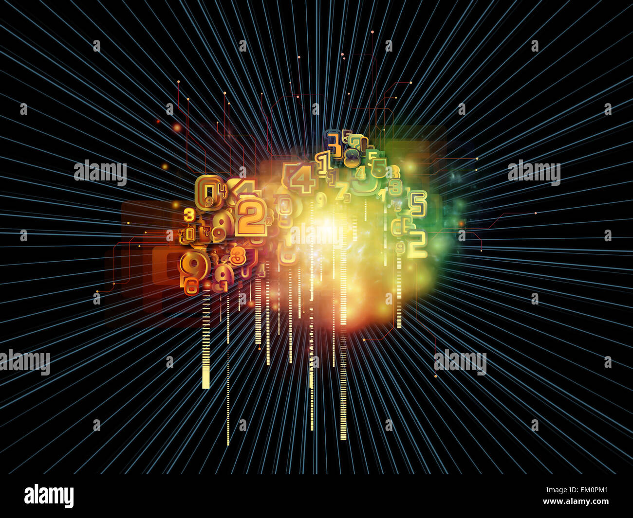 Energy of Numeric Burst Stock Photo - Alamy