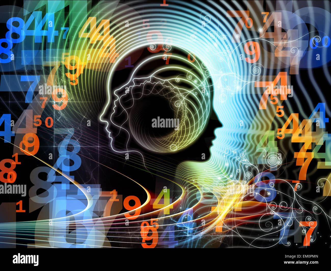 Numbers of Human Mind Stock Photo - Alamy