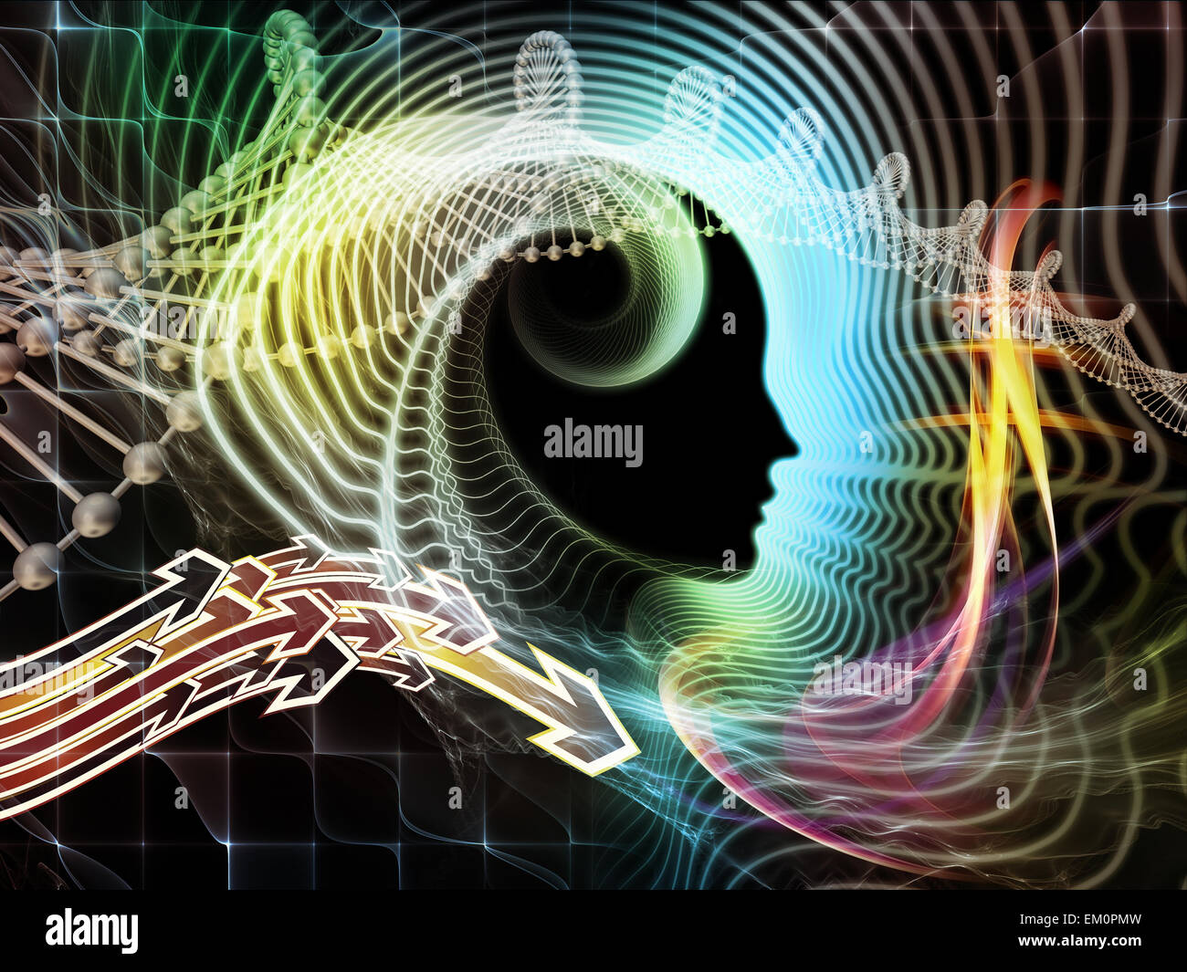 Human brain with dna hi-res stock photography and images - Alamy