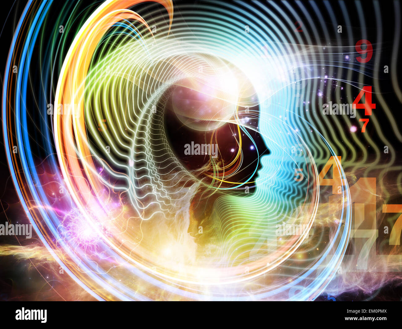 Lights of Human Mind Stock Photo - Alamy