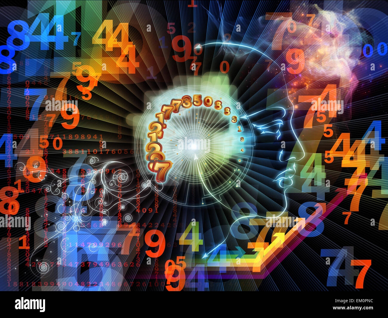 Computing Human Mind Stock Photo - Alamy