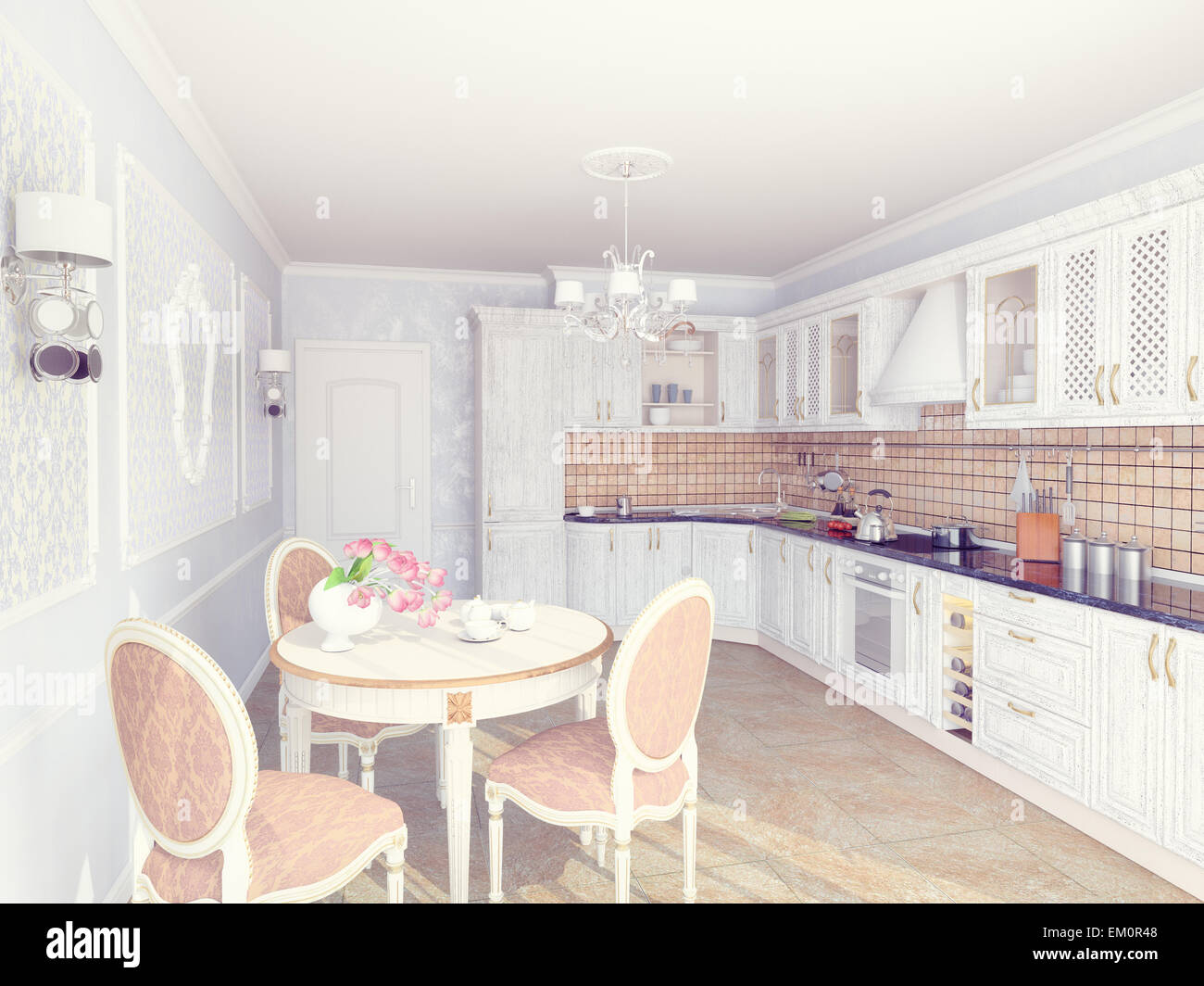 Wallpaper kitchen hi-res stock photography and images - Alamy