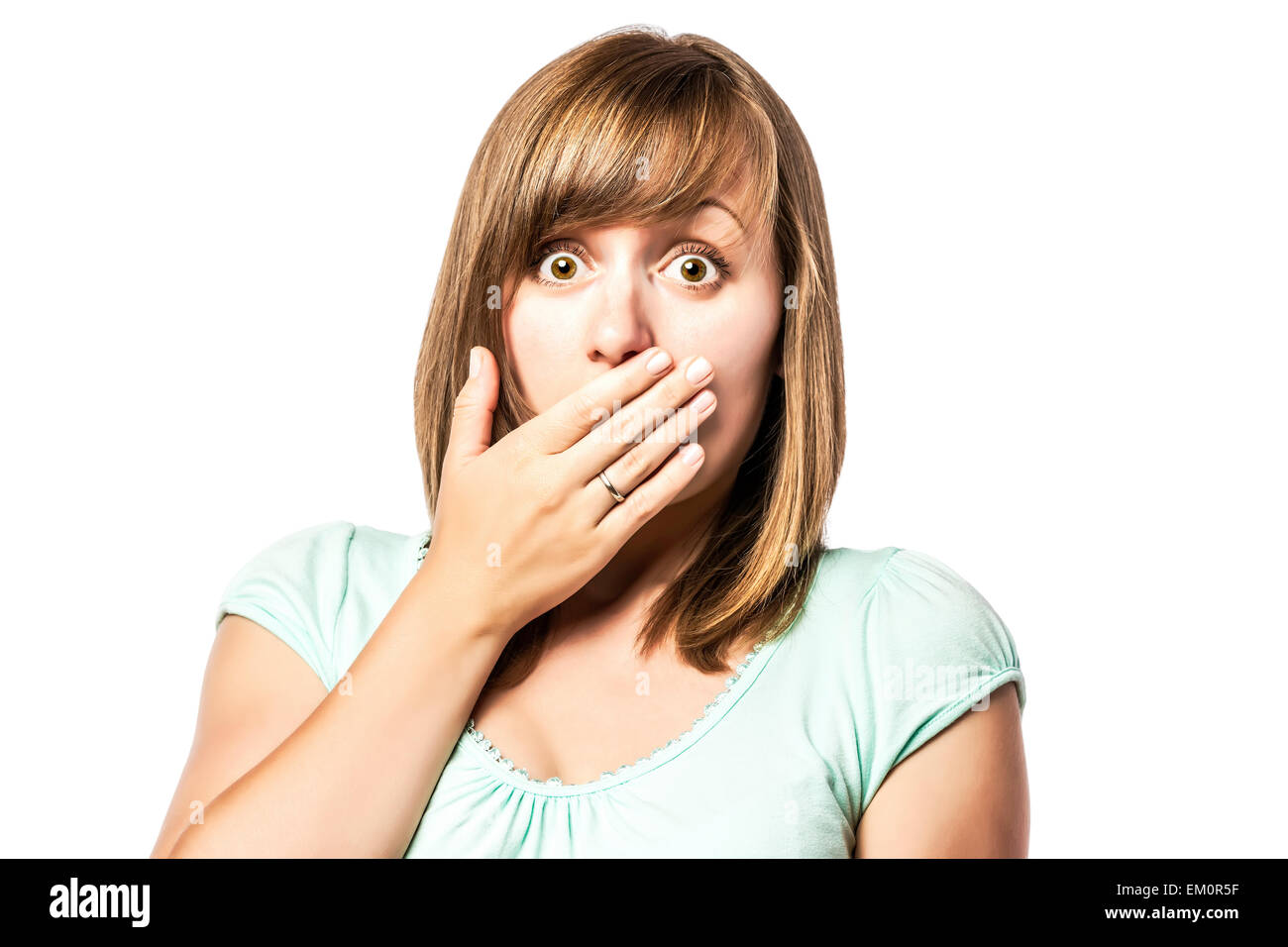 Pretty teen girl mouth wide hi-res stock photography and images - Alamy