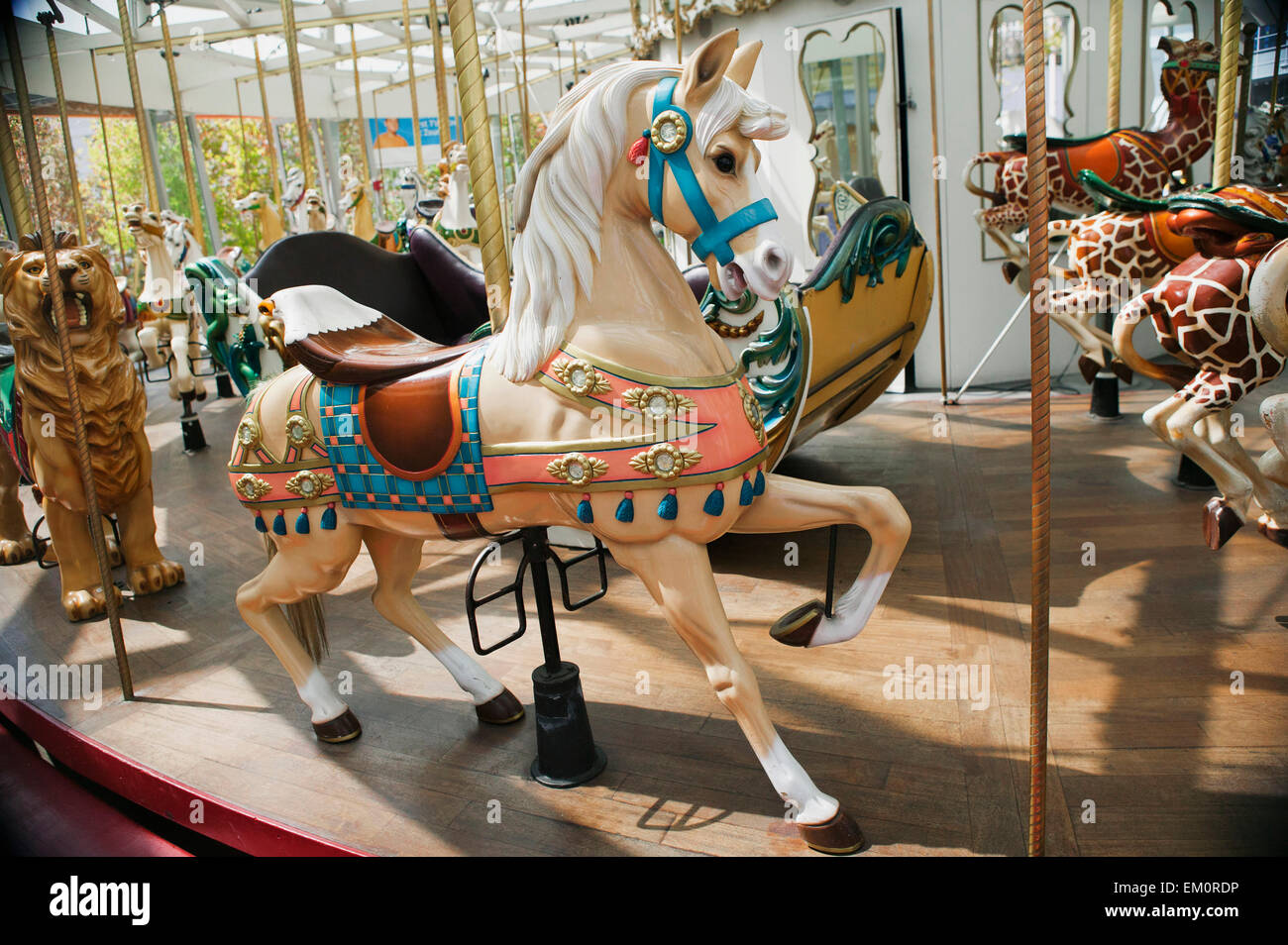 Zeum Carousel At Yerba Buena Gardens; San Francisco California United ...