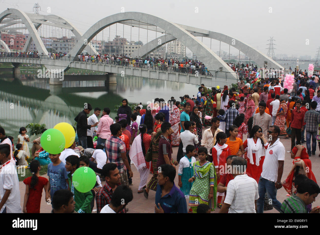 Dhaka, Bangladesh. 14th April, 2015. Peoples gathered at Hatirjil to ...