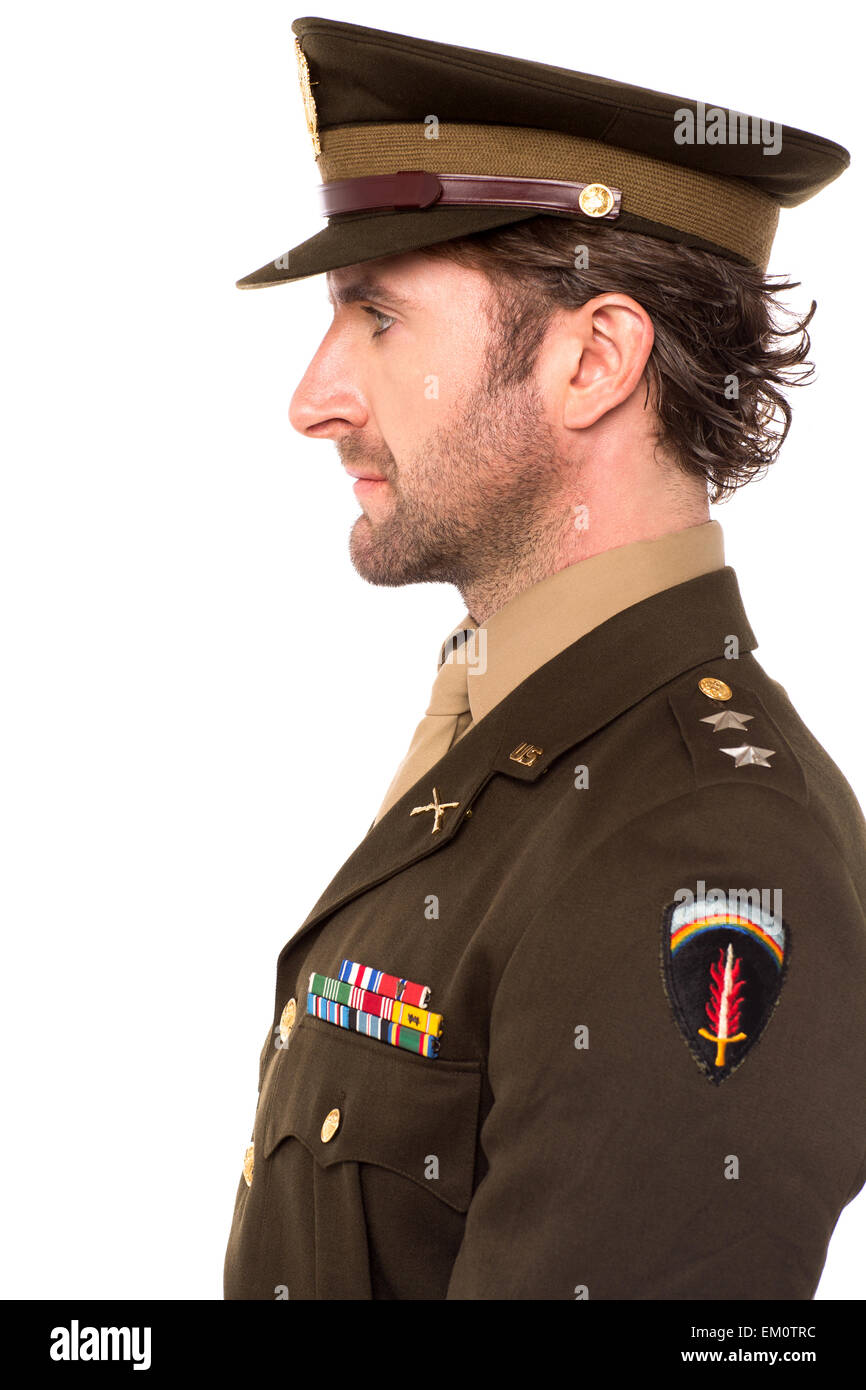 Young brave army officer Stock Photo - Alamy