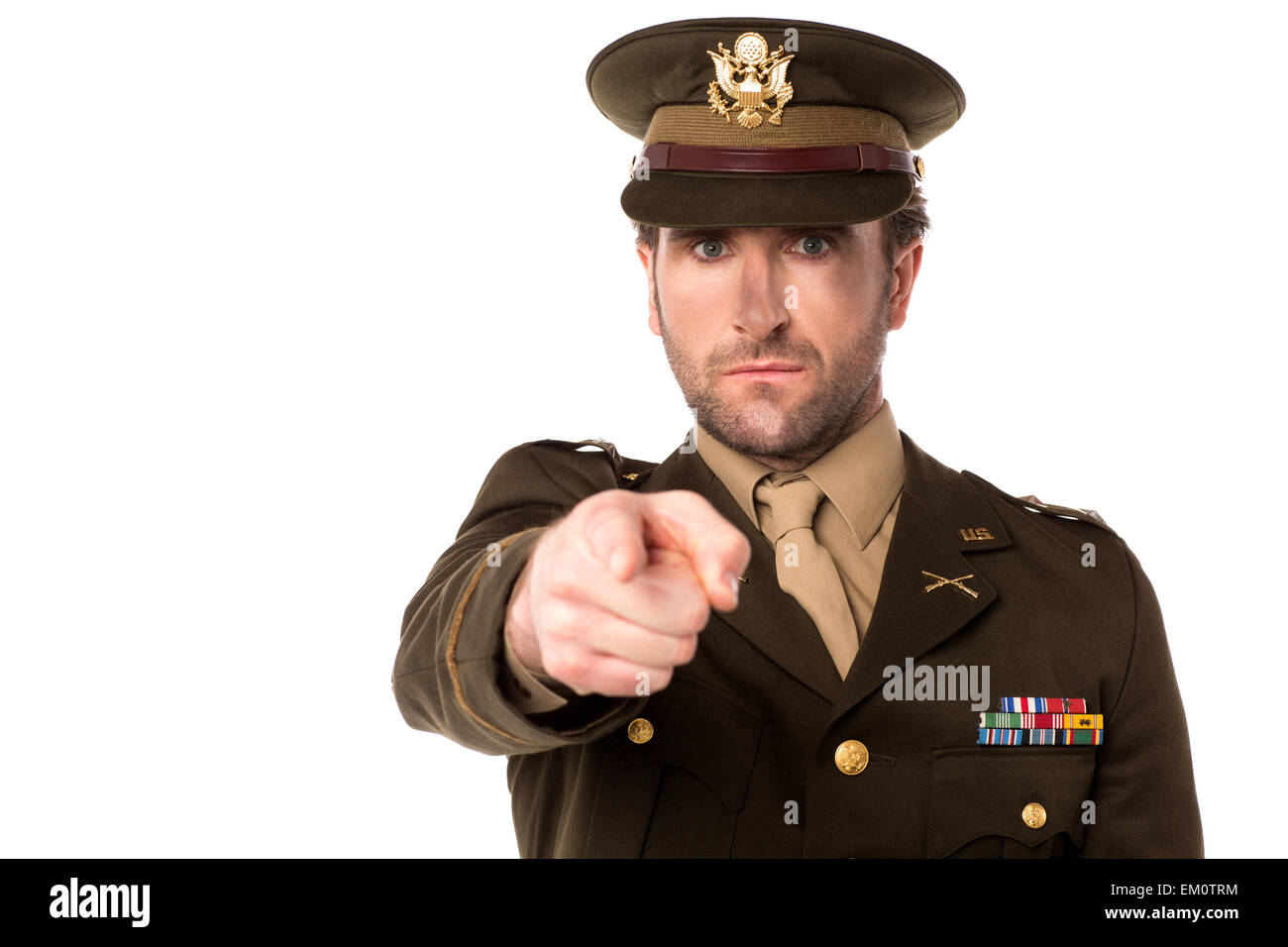 Young soldier pointing towards camera hi-res stock photography and ...