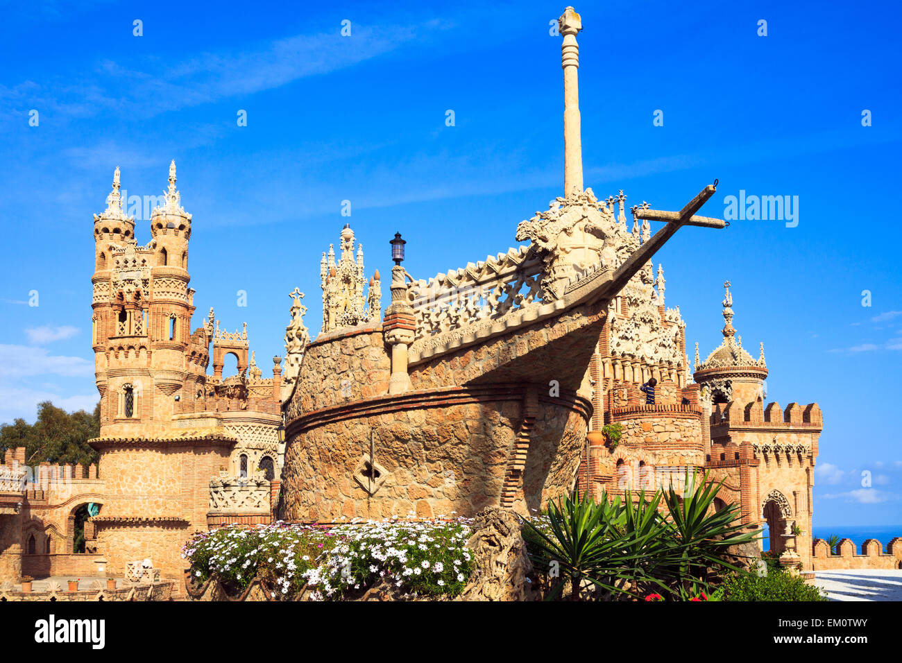 Colomares castle in Benalmadena, Spain Stock Photo - Alamy