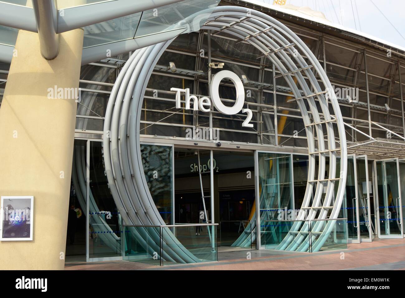Entrance to the O2arena on the Greenwich Peninsula at Docklands in ...