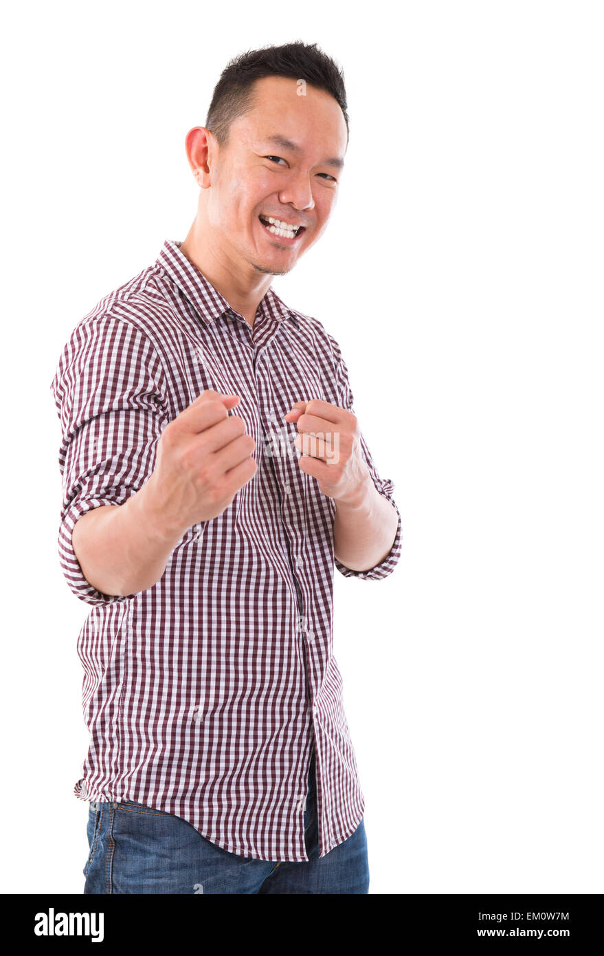 Asian man kungfu fighting Stock Photo - Alamy