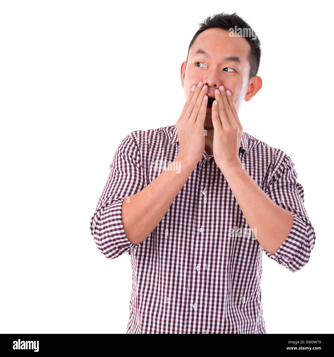Shocked Asian man Stock Photo - Alamy