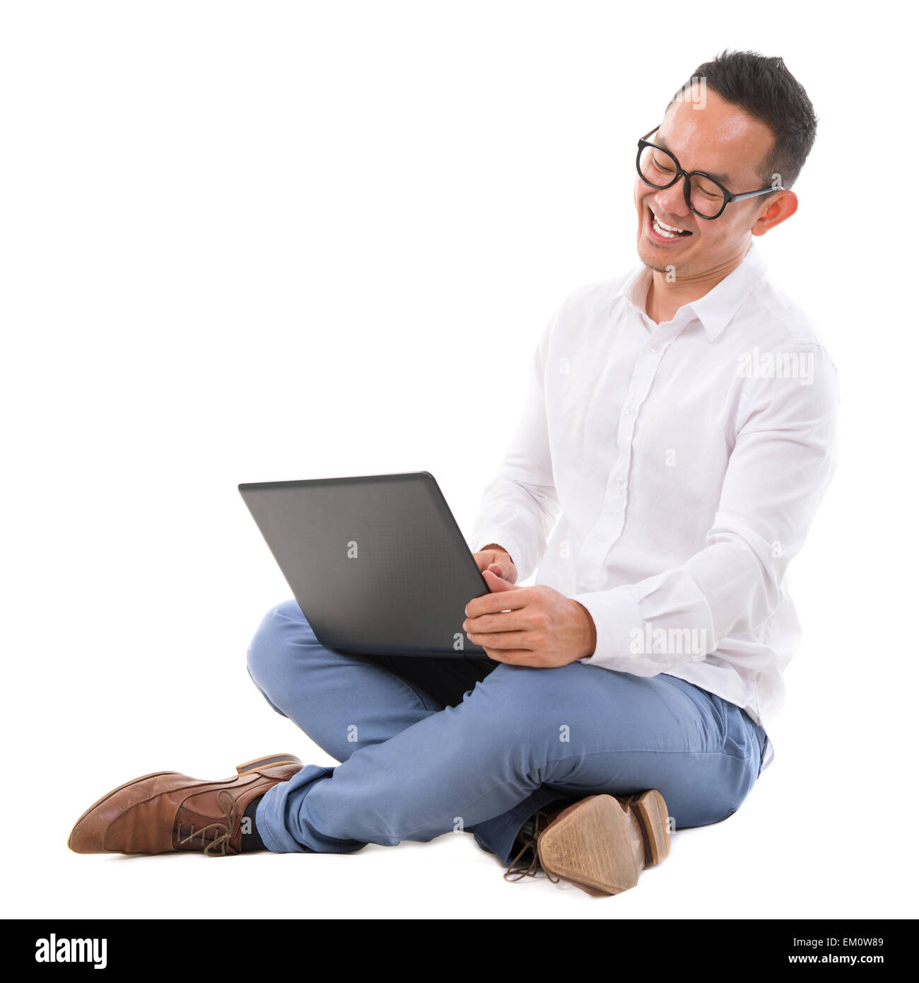 Excited reading Cut Out Stock Images & Pictures - Alamy