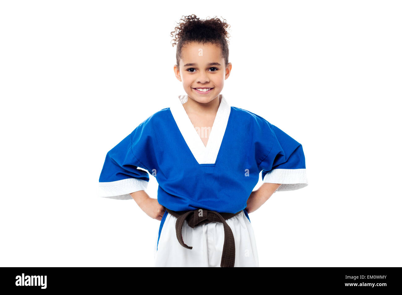 Smiling young karate kid Stock Photo - Alamy