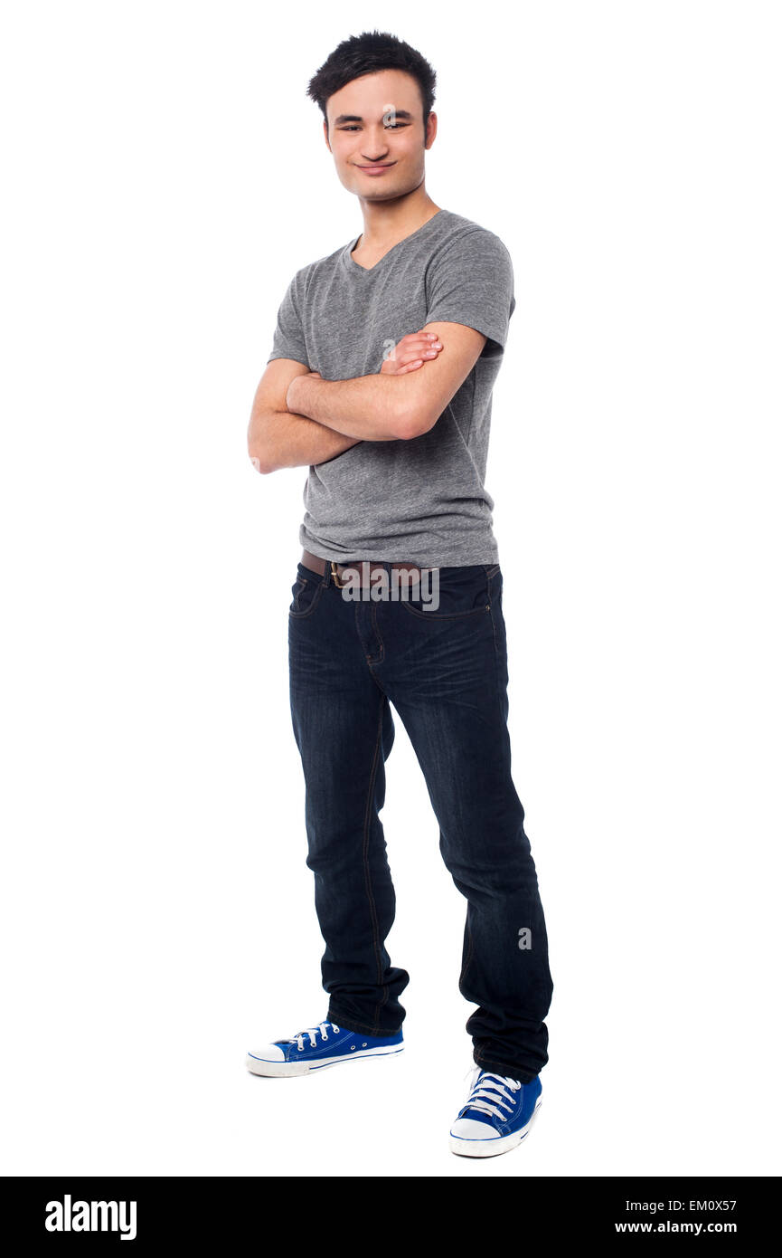 Smart guy posing with confidence Stock Photo - Alamy