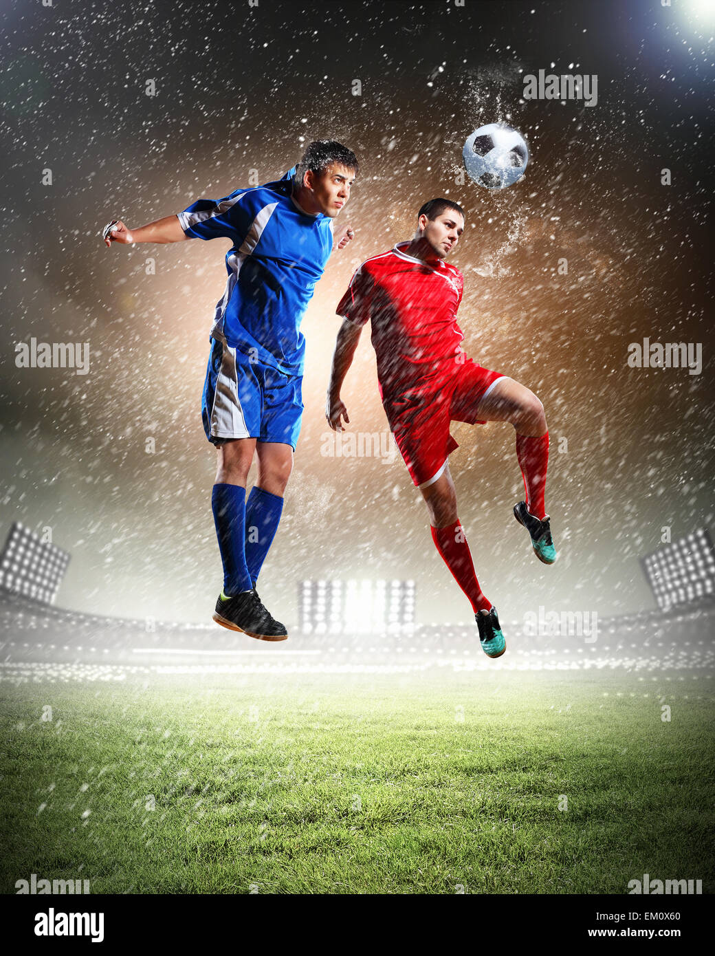 Two football player Stock Photo - Alamy