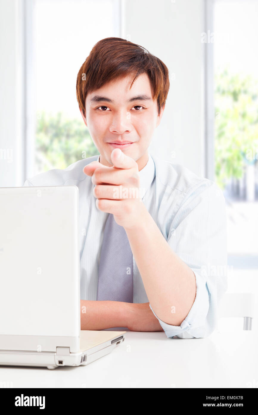 young business man pointing you Stock Photo - Alamy