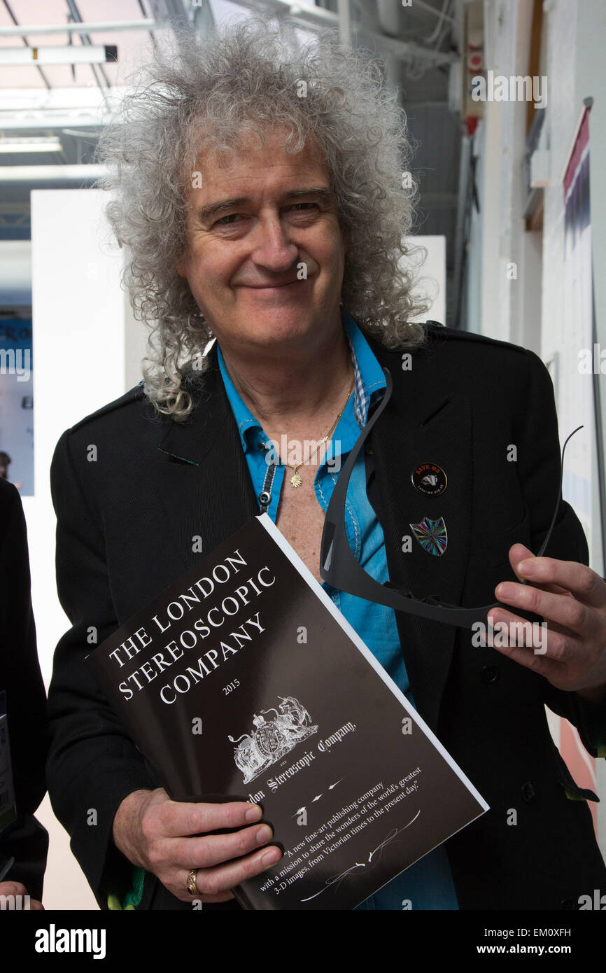 London, UK. 15 April 2015. Dr Brian May, Queen guitarist and ...