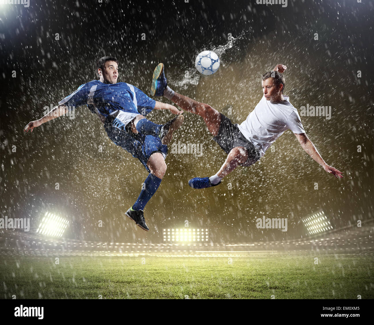 Professional football player strike ball hi-res stock photography and ...