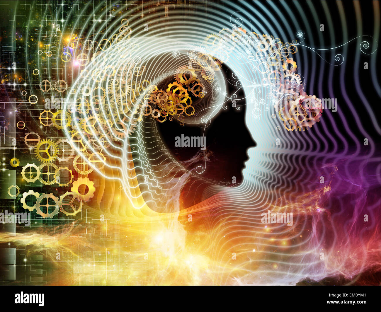 Lights of Human Mind Stock Photo - Alamy