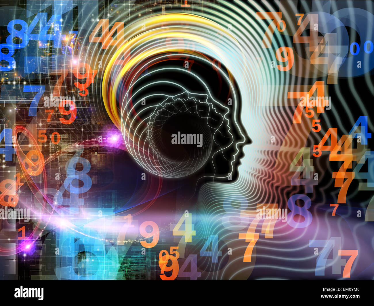 Computing Human Mind Stock Photo - Alamy
