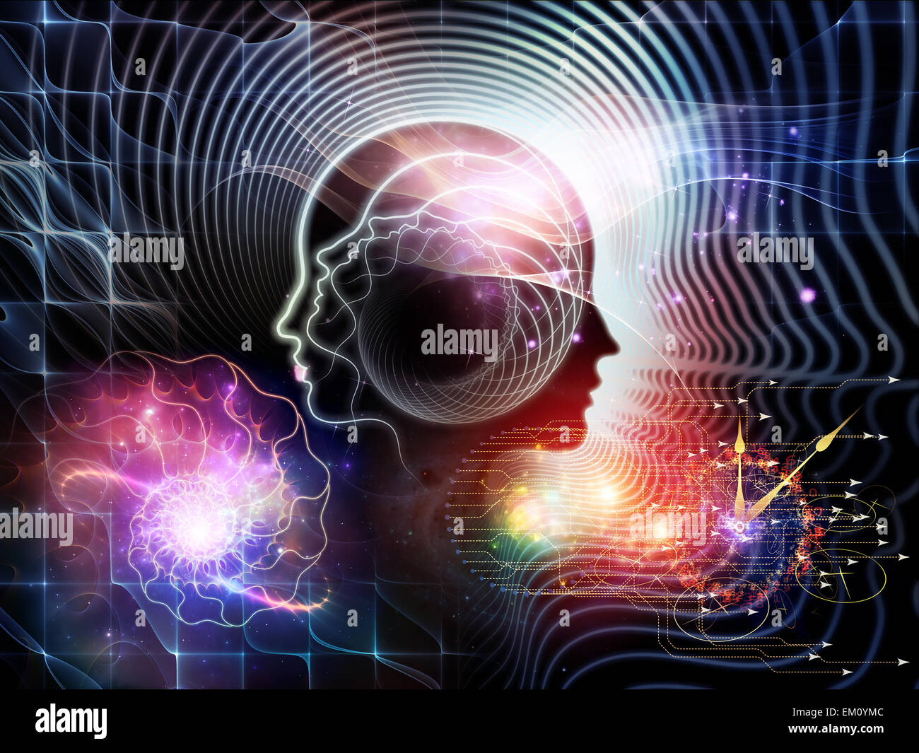 Computing Human Mind Stock Photo - Alamy
