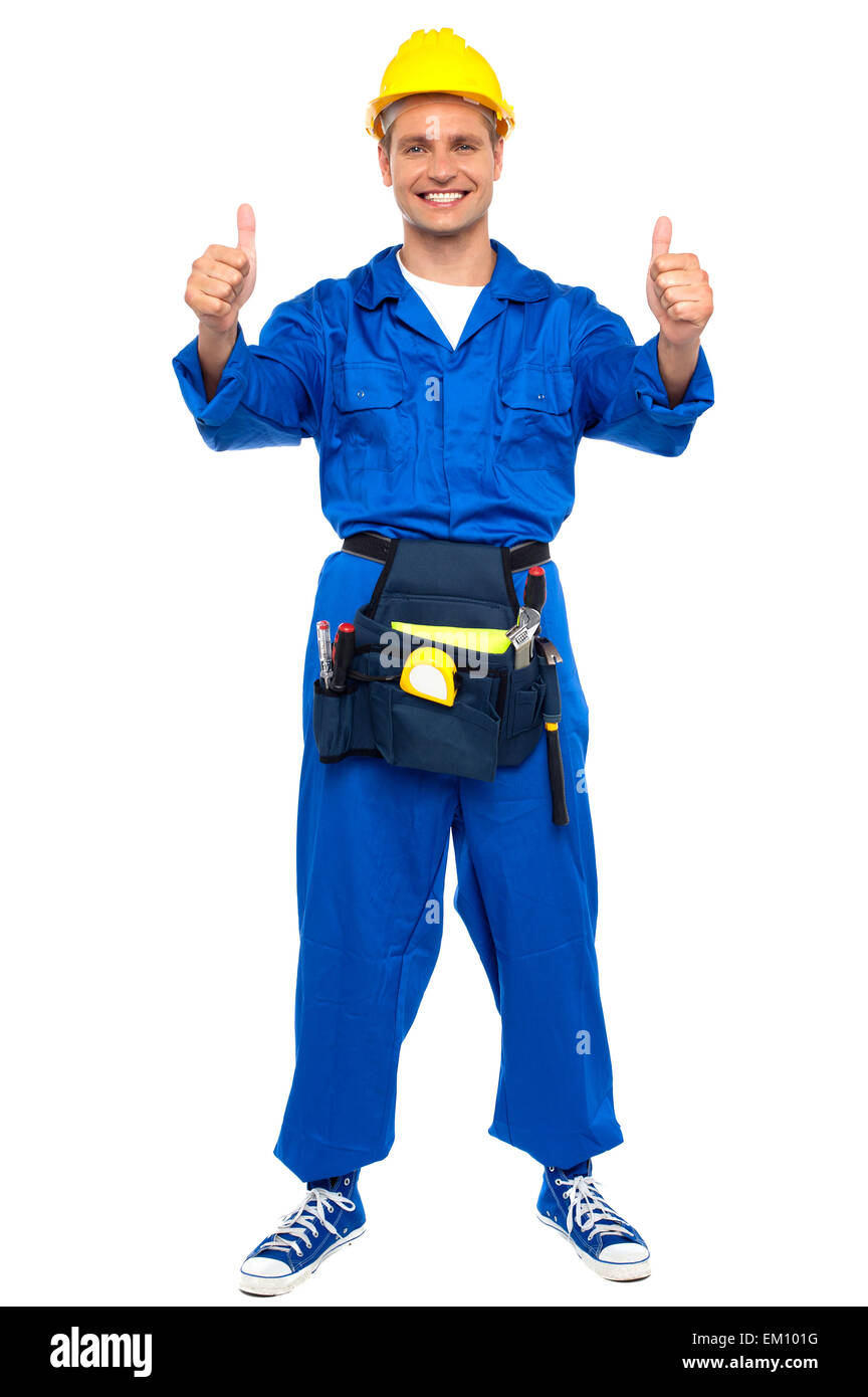 Thumbs up successful project man hi-res stock photography and images ...