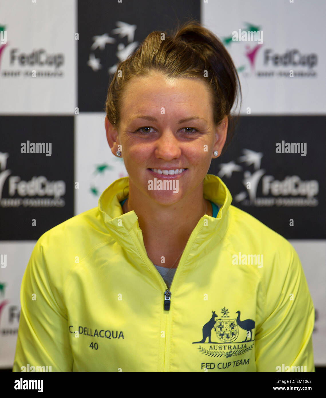 Den Bosch, Netherlands. 15th April, 2015. Maaspoort, Fedcup Netherlands ...