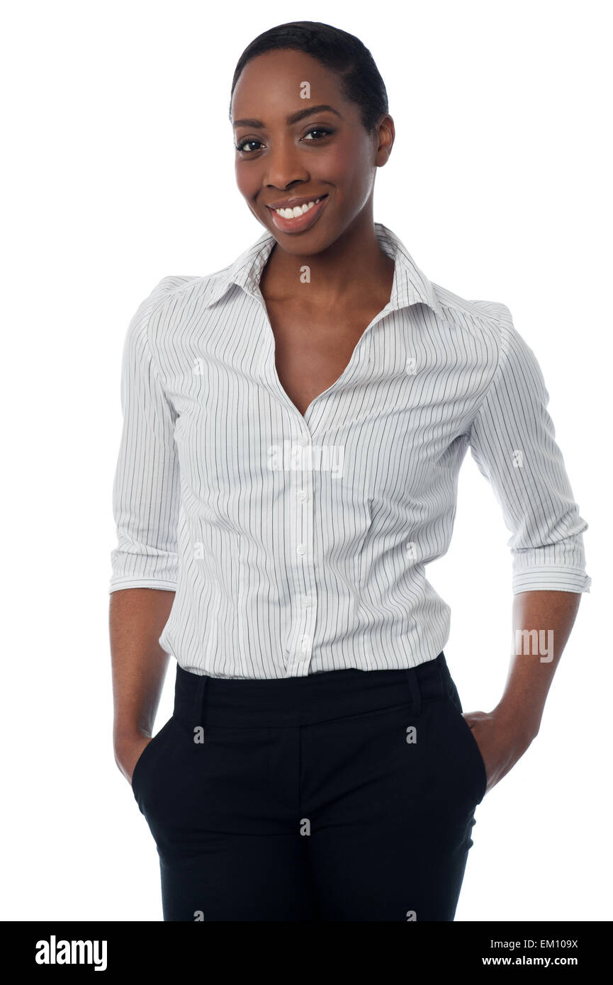 Stylish confident female secretary Stock Photo - Alamy