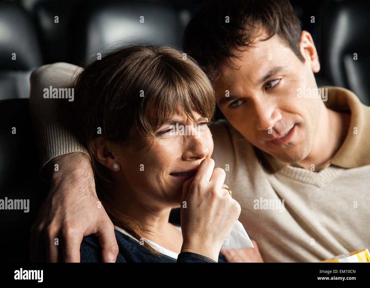 Woman crying man comforting hi-res stock photography and images - Alamy
