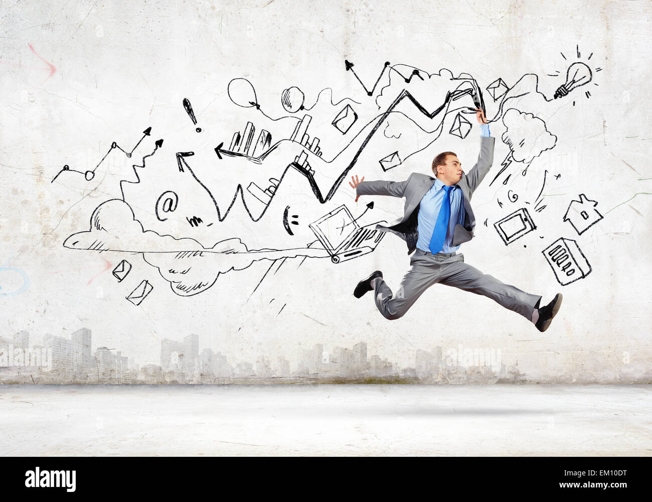 Businessman jump hi-res stock photography and images - Alamy