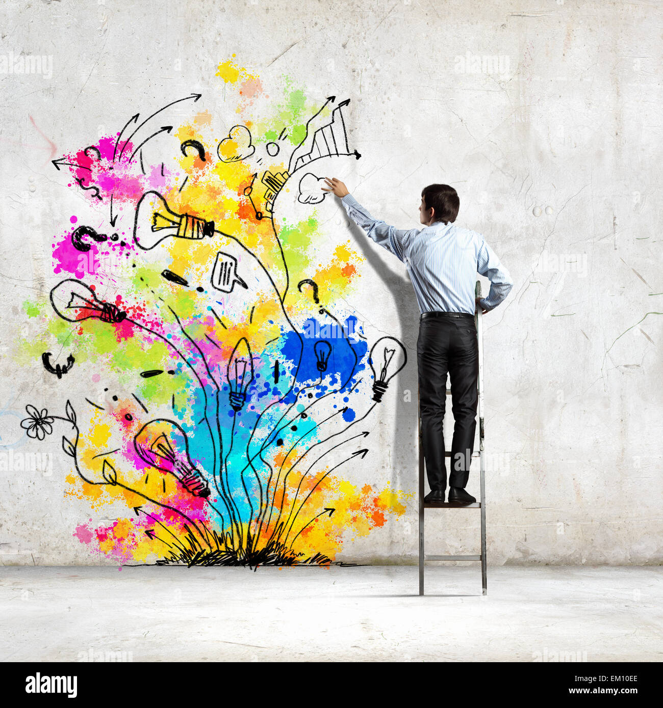 Back view of businessman Stock Photo - Alamy