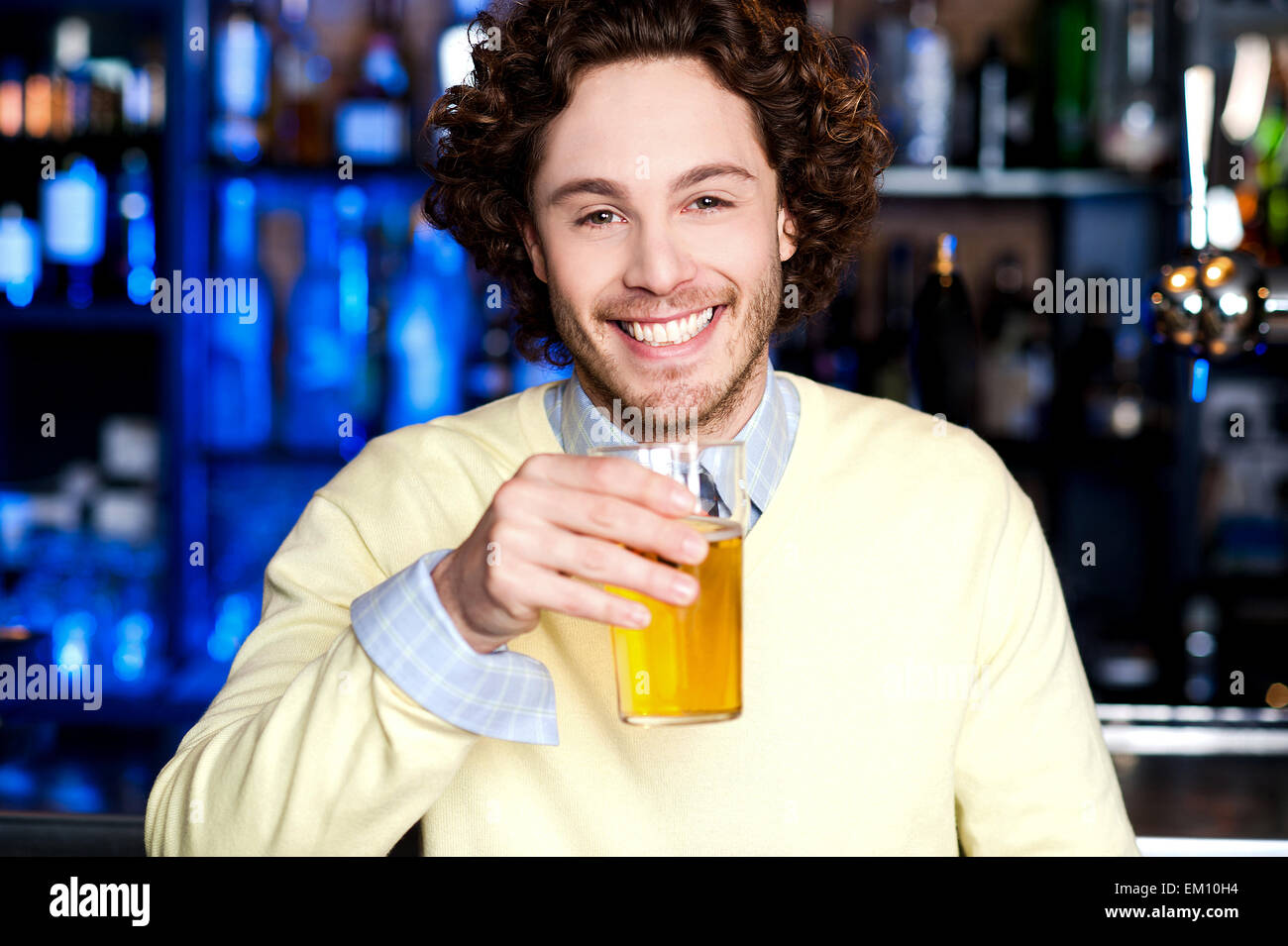 Cool handsome guy having beer hi-res stock photography and images - Alamy