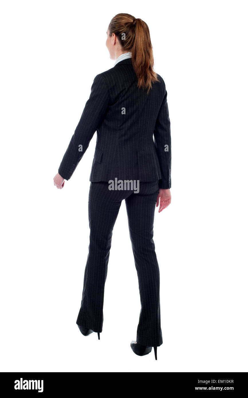 Back view woman in Cut Out Stock Images & Pictures - Alamy