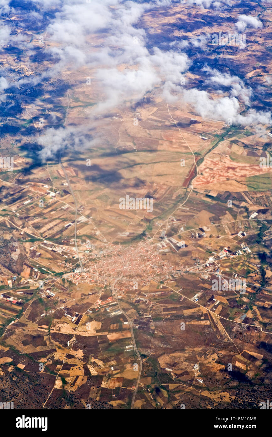 Aerial view of a typical andalusian Village, Spain Stock Photo - Alamy