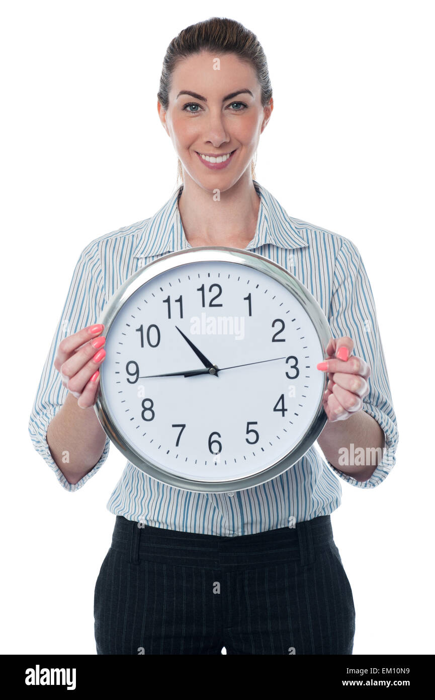 Stylish wall clock showing clock hi-res stock photography and images ...