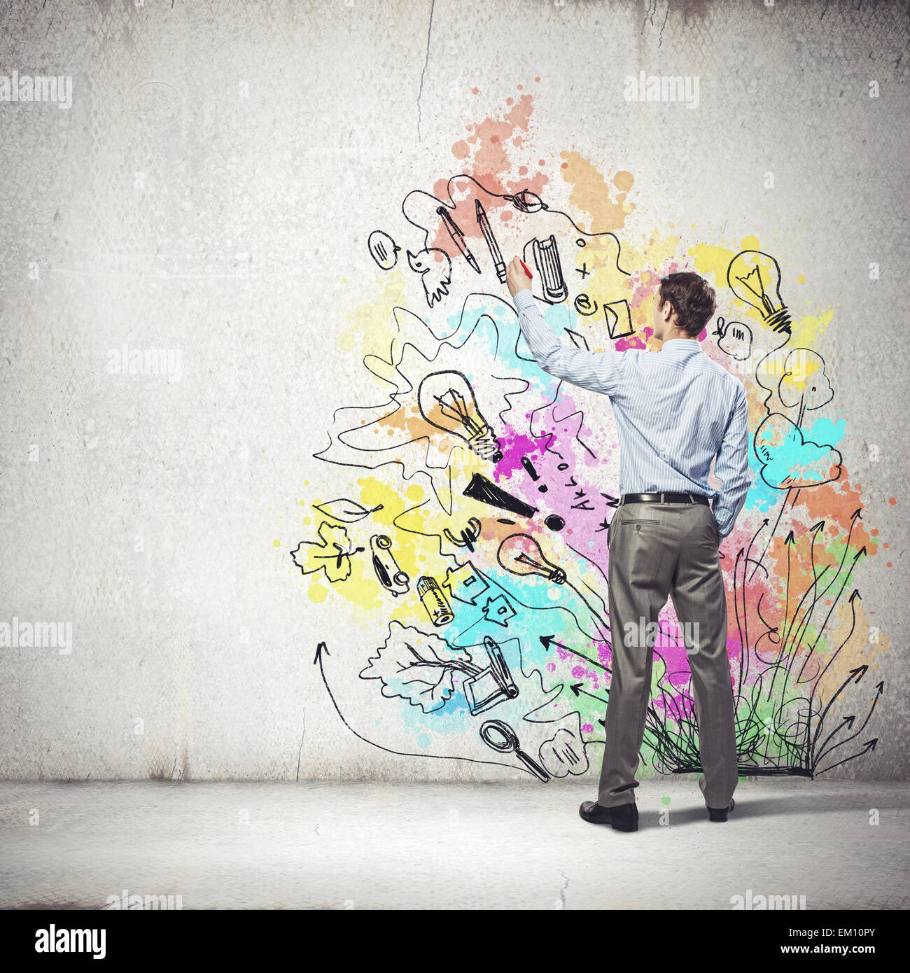 Back view of businessman Stock Photo - Alamy