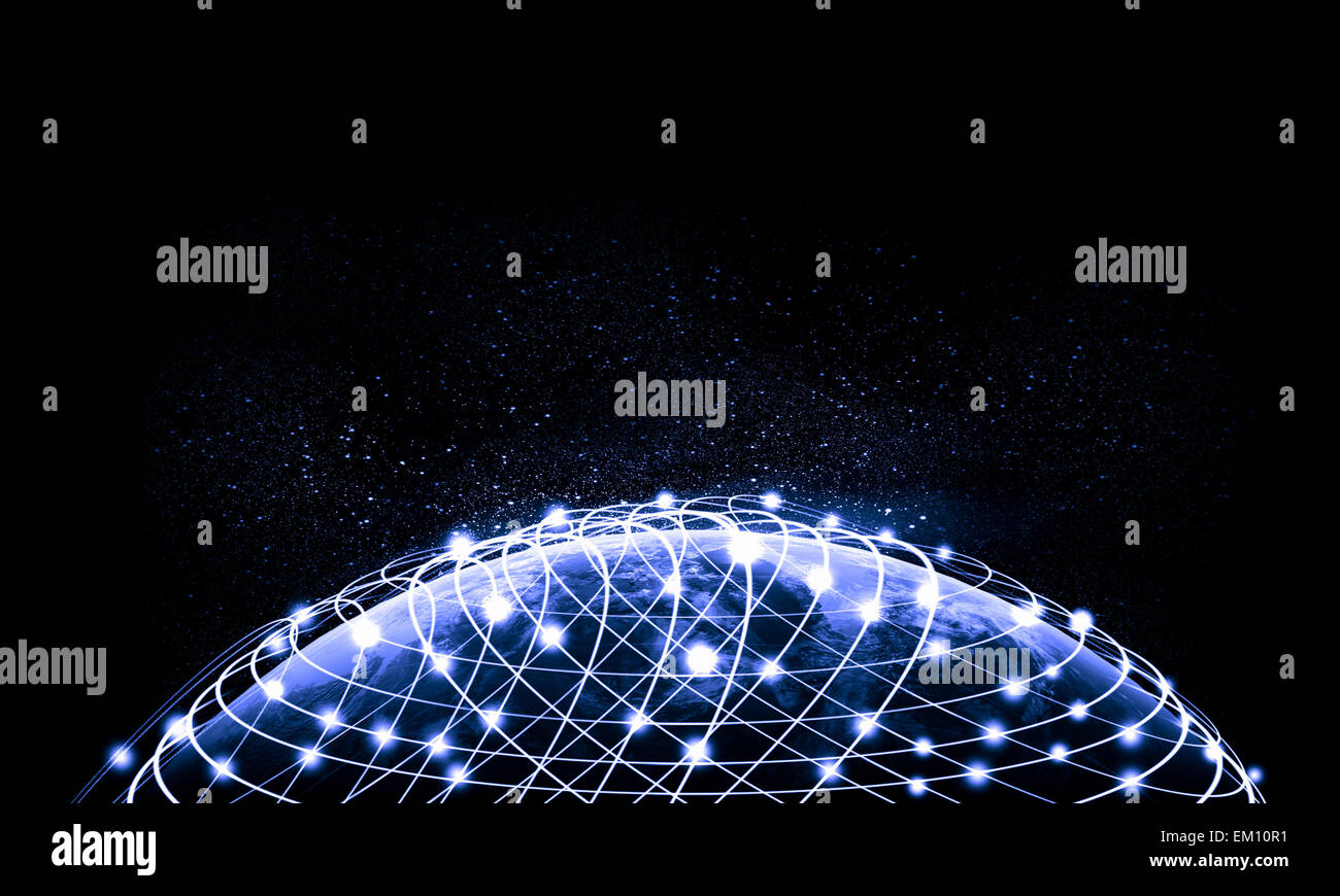 Blue image of globe Stock Photo - Alamy