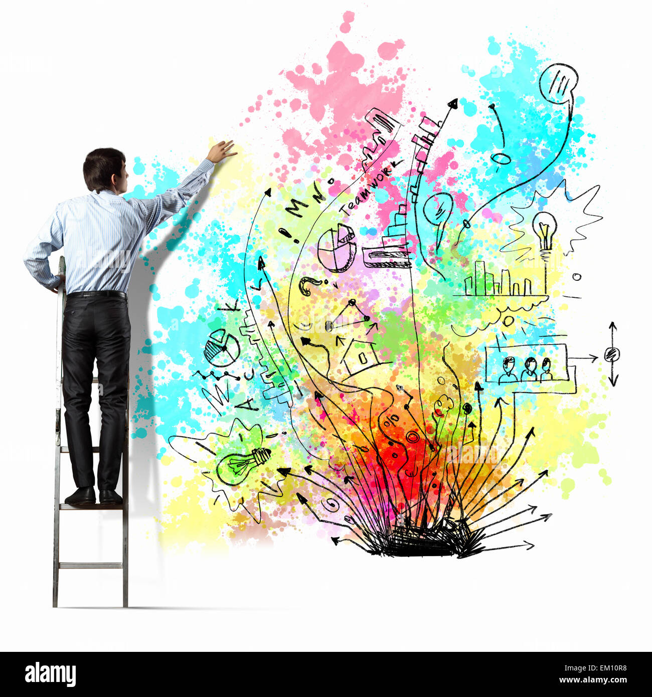 Back view of businessman Stock Photo - Alamy