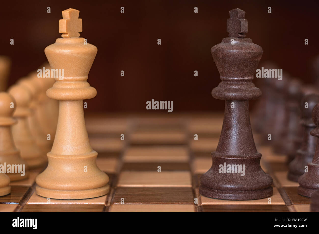chess pawns in front of the other depicting the two kings Stock Photo ...