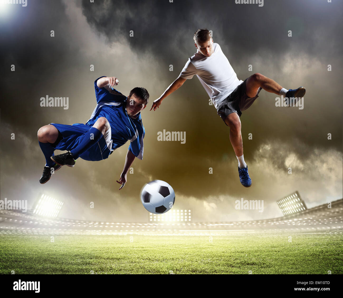 Two football player Stock Photo - Alamy