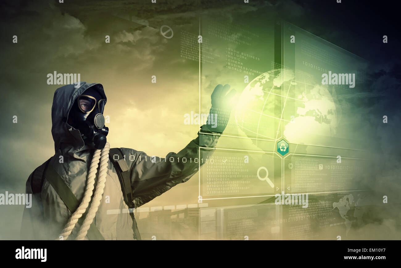 Stalker touching sign Stock Photo - Alamy