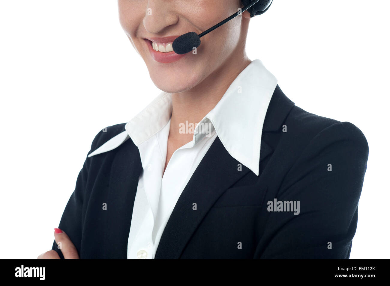 Female customer support executive, cropped image Stock Photo - Alamy