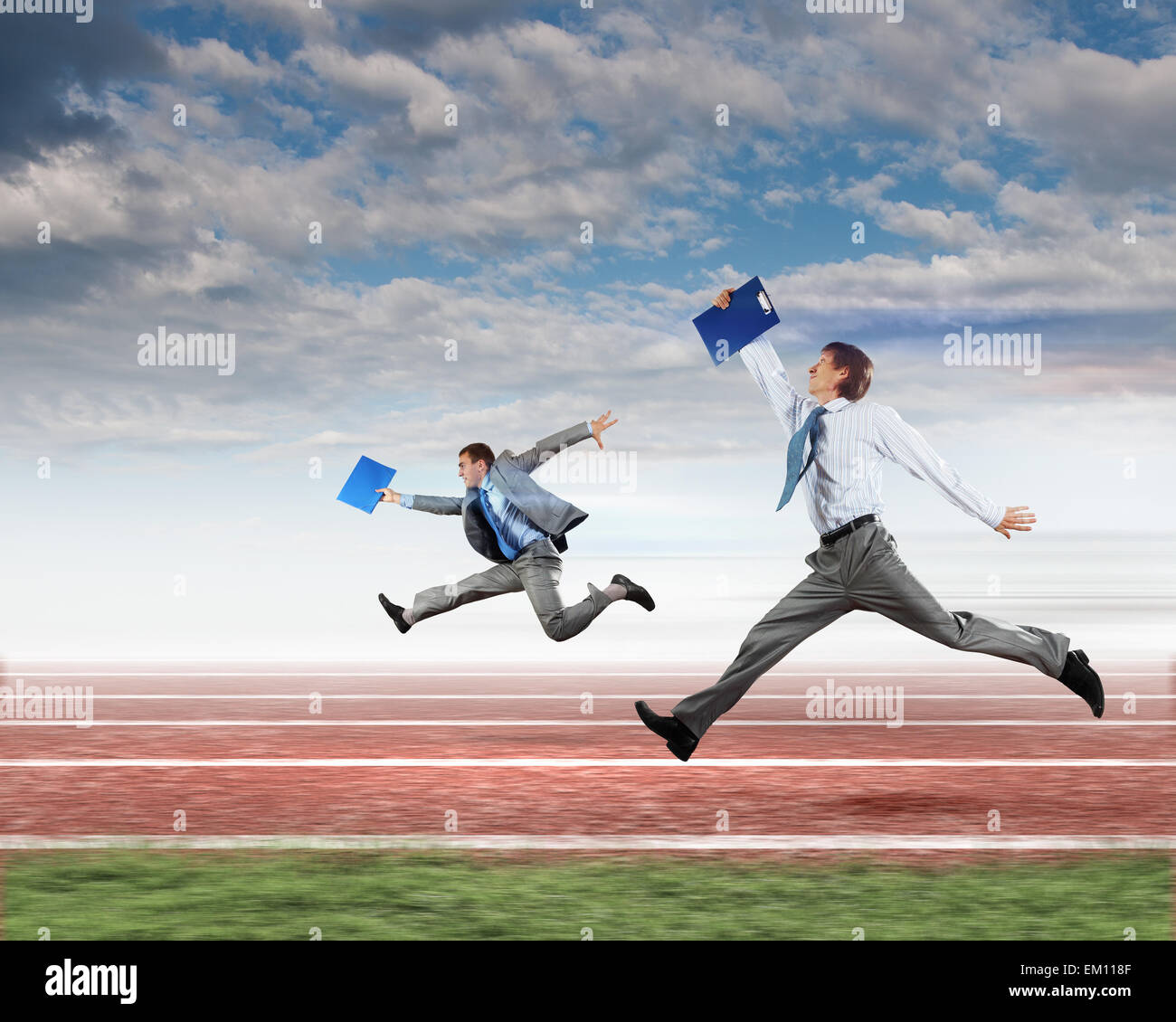 Business people competing Stock Photo - Alamy