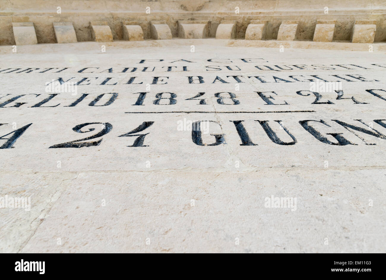 phrases engraved on commemorative monument Stock Photo - Alamy