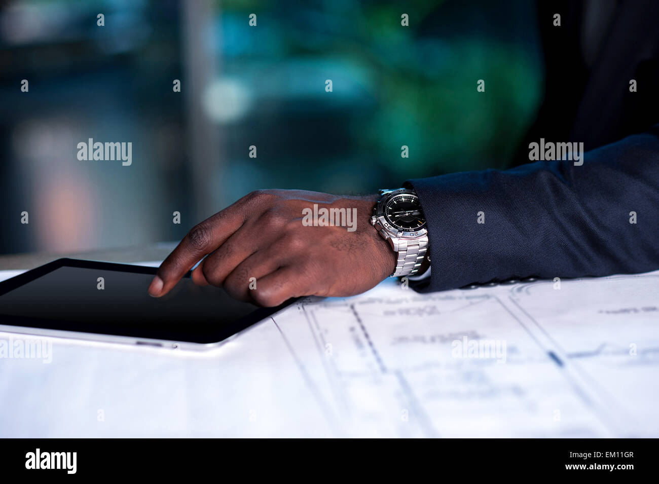 Man working on business development plan Stock Photo - Alamy