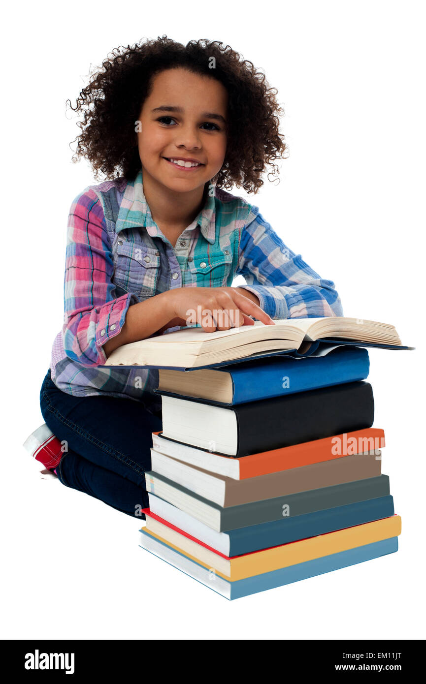 Reading a textbook Cut Out Stock Images & Pictures - Alamy