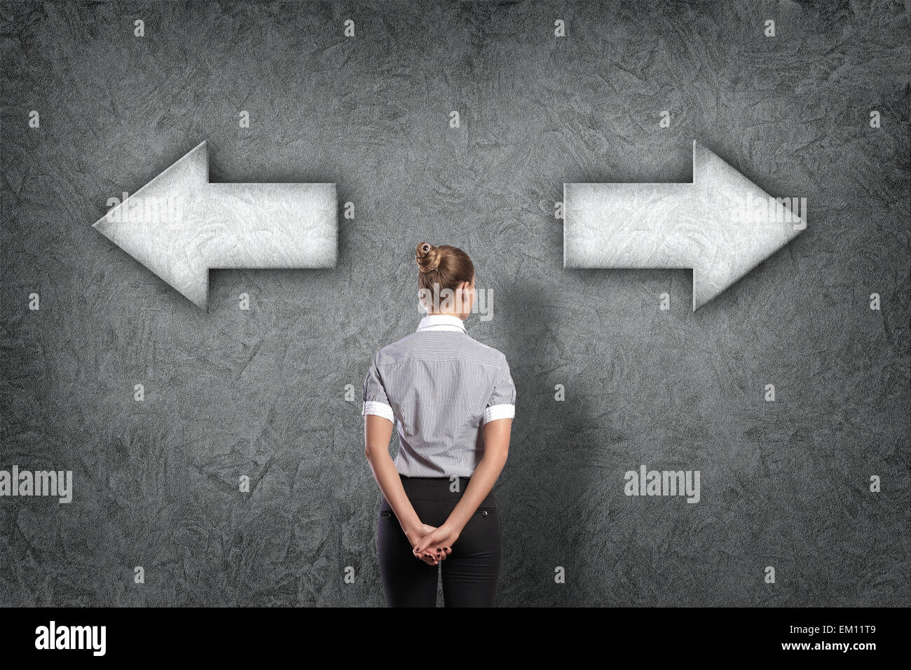 Business person choose future direction Stock Photo - Alamy