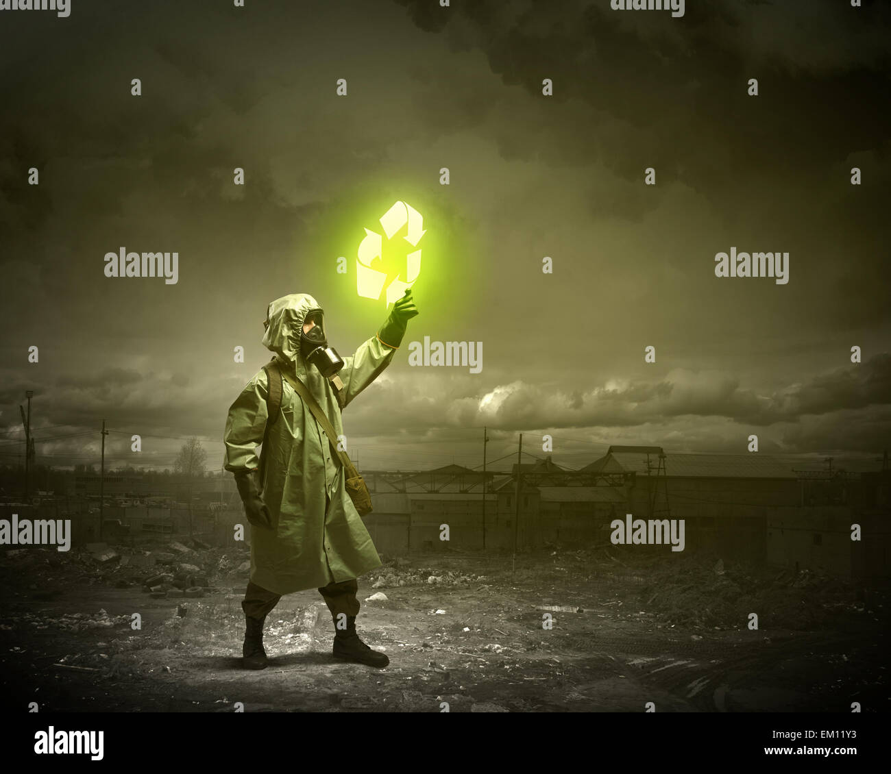 Stalker touching sign Stock Photo - Alamy