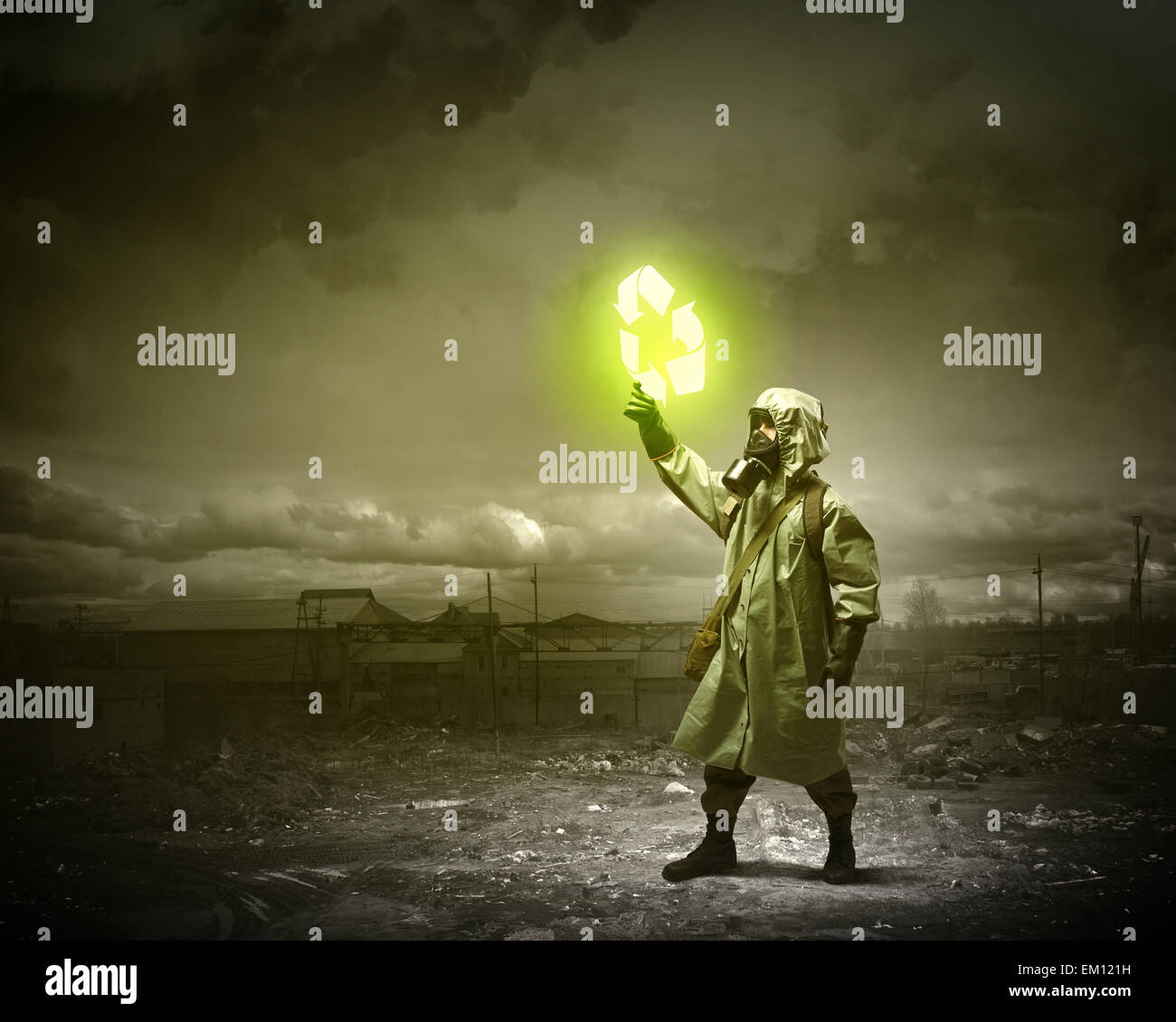 Stalker touching sign Stock Photo - Alamy